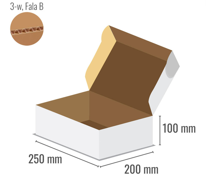 Pudełko fasonowe 320x260x40 - Fefco 427 - bielone | cartonBOX.pl online ...